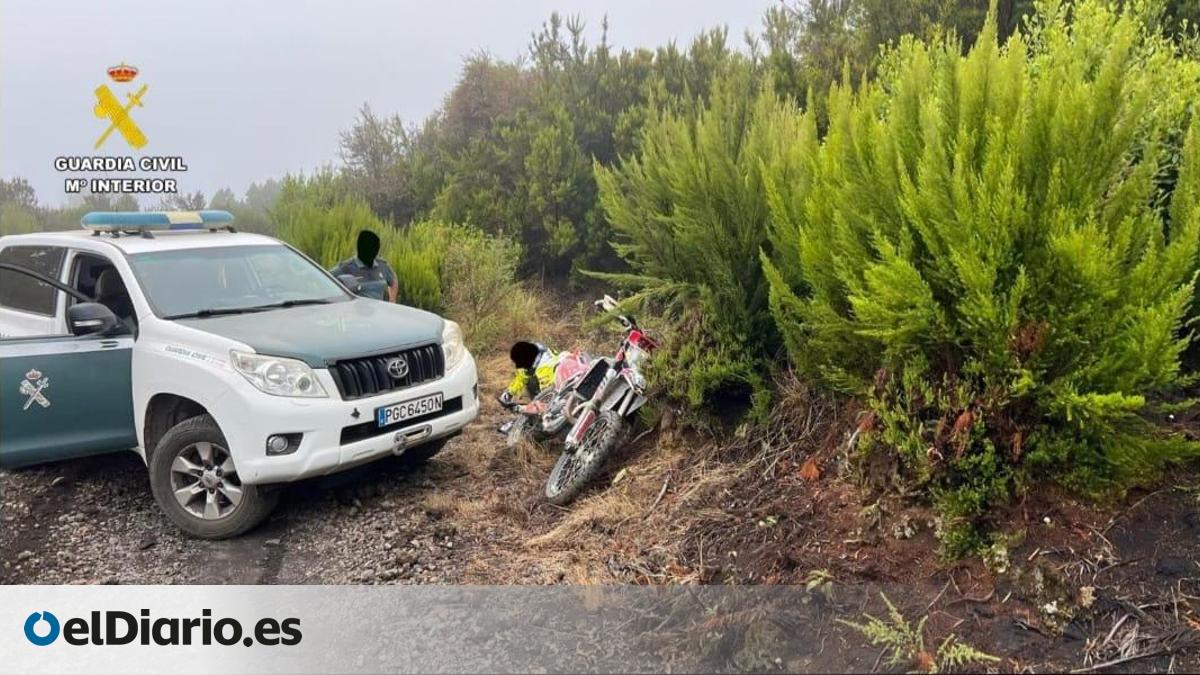 Sorprendidos dos motoristas circulando por un espacio protegido de La Palma
