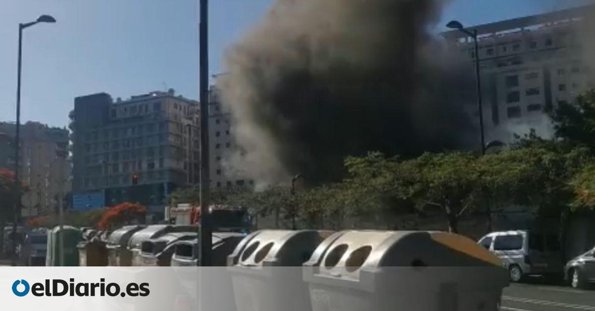 Extinguished a fire in the center of Santa Cruz de Tenerife
