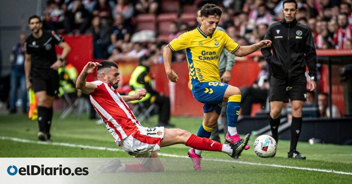 Las Palmas firma tablas con el Sporting en su visita a El Molinón