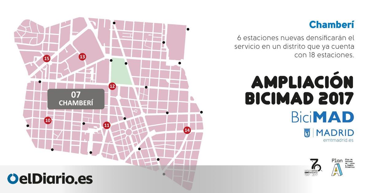 Seis nuevas estaciones de Bicimad para Chamberí: consulta el mapa de la ...