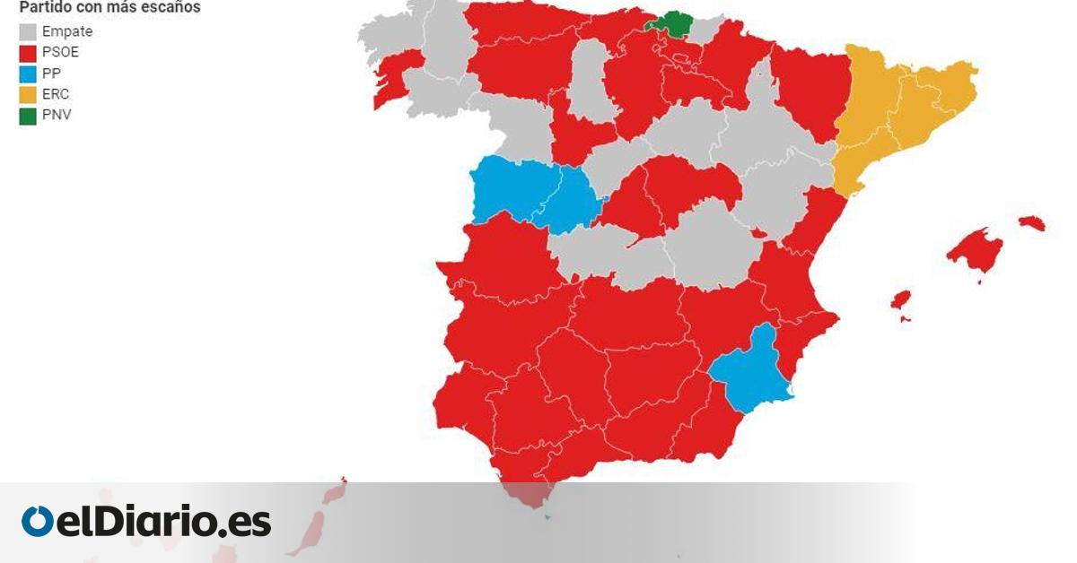 MAPA | Los resultados del CIS, por provincias