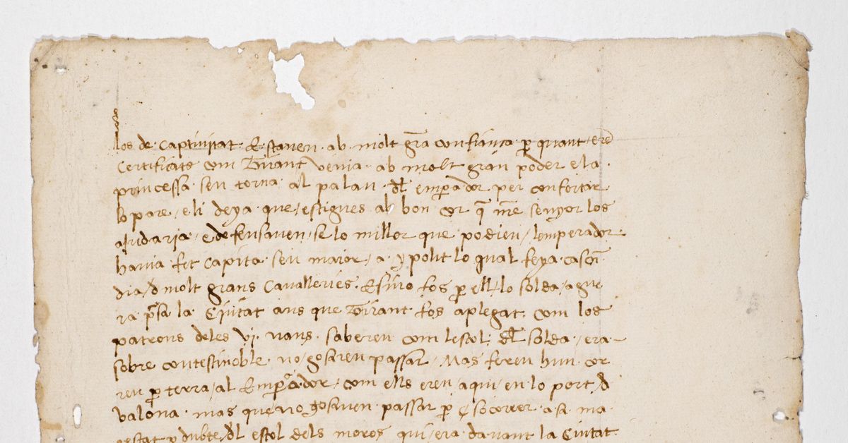 Es difon l'únic fragment manuscrit conegut que es conserva del Tirant ...