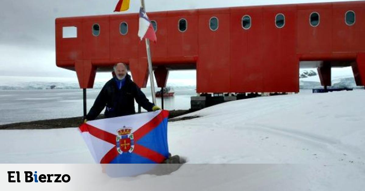 Una bandera del Bierzo en la Antártida