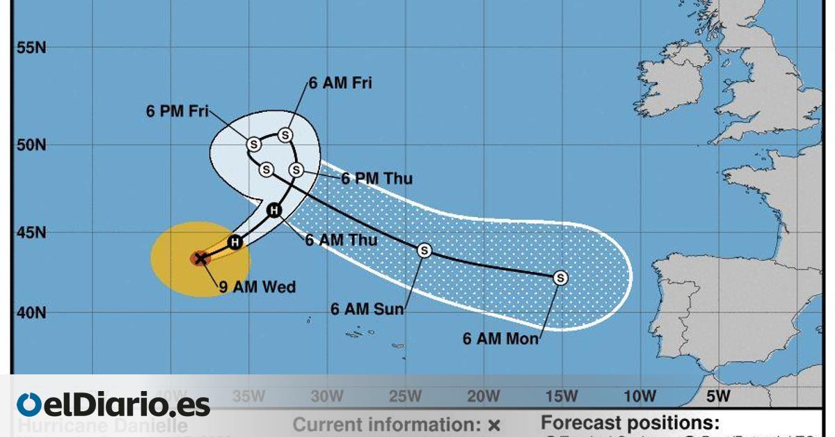 Ciclón Danielle: El huracán Danielle llegará a la Península convertido ...