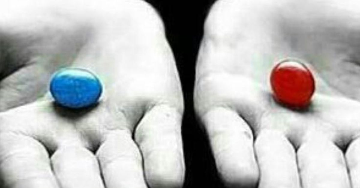 Pastilla roja o pastilla azul