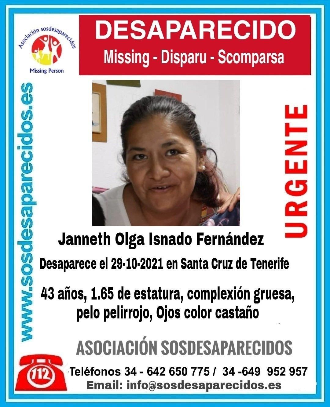 Localizada Janeth Olga Isnado, desaparecida en Santa Cruz de Tenerife ...