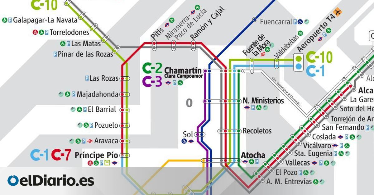 Plano de Cercanías Madrid | Somos Madrid