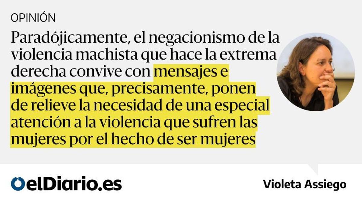 La lona de Vox reconoce que la violencia machista existe