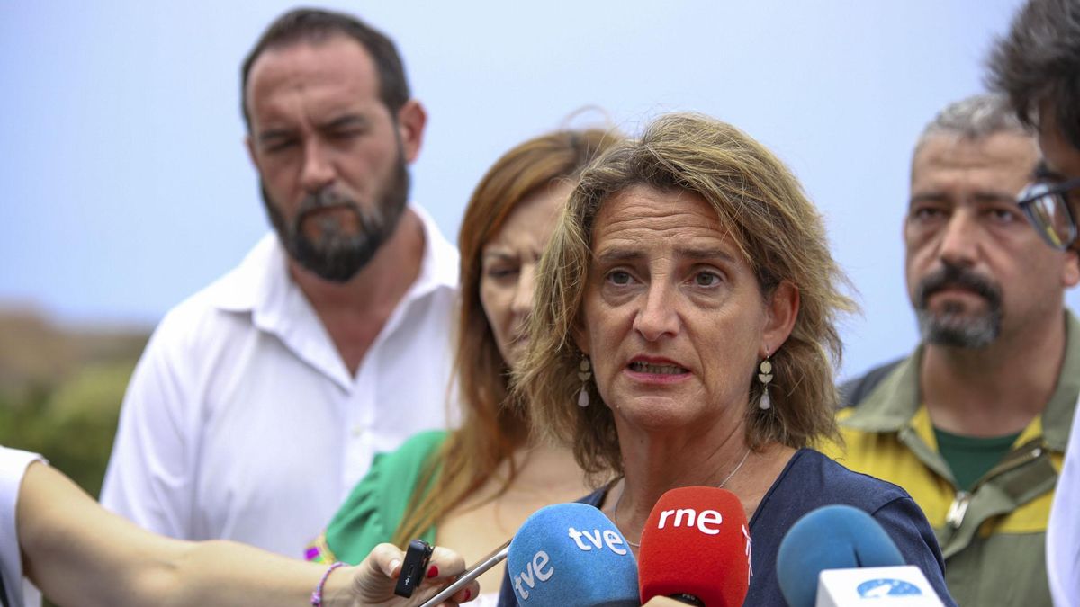 Teresa Ribera alaba la labor de la BRIF de Puntagorda en los incendios ...