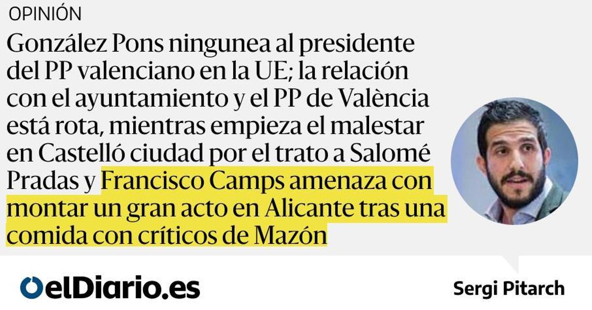 Mazón pierde el control del PP