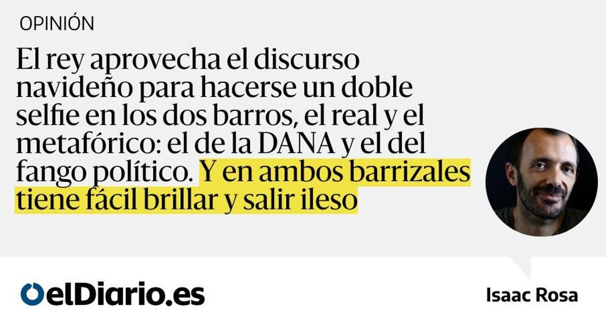 El rey se hace un selfie en el barro