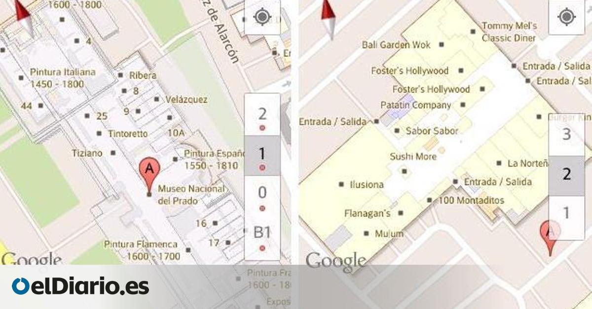 Google Maps incluye mapas interiores de los edificios en España