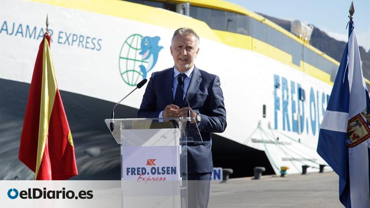 El trimarán más rápido del mundo conecta Gran Canaria y Tenerife