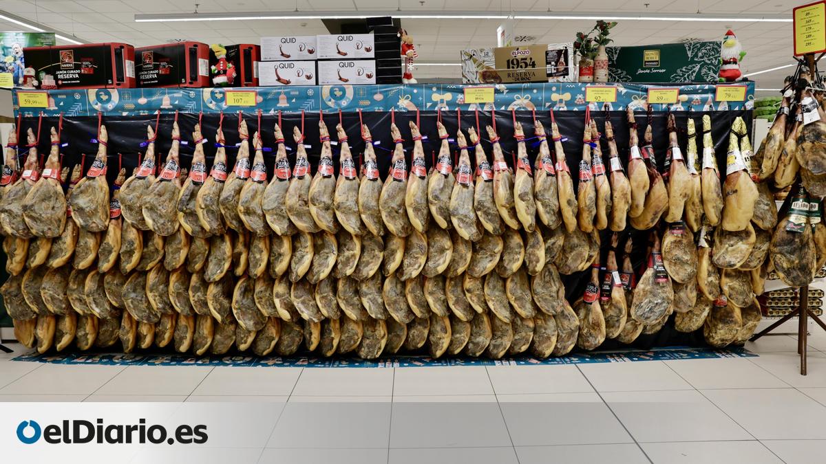 Jamones ibéricos, entrecot de novillo y filetes de aguja de cerdo ...
