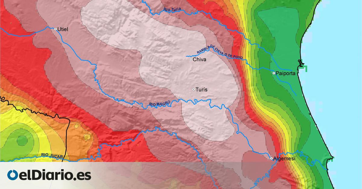 Las lluvias torrenciales históricas en la Comunitat Valenciana en mapas ...