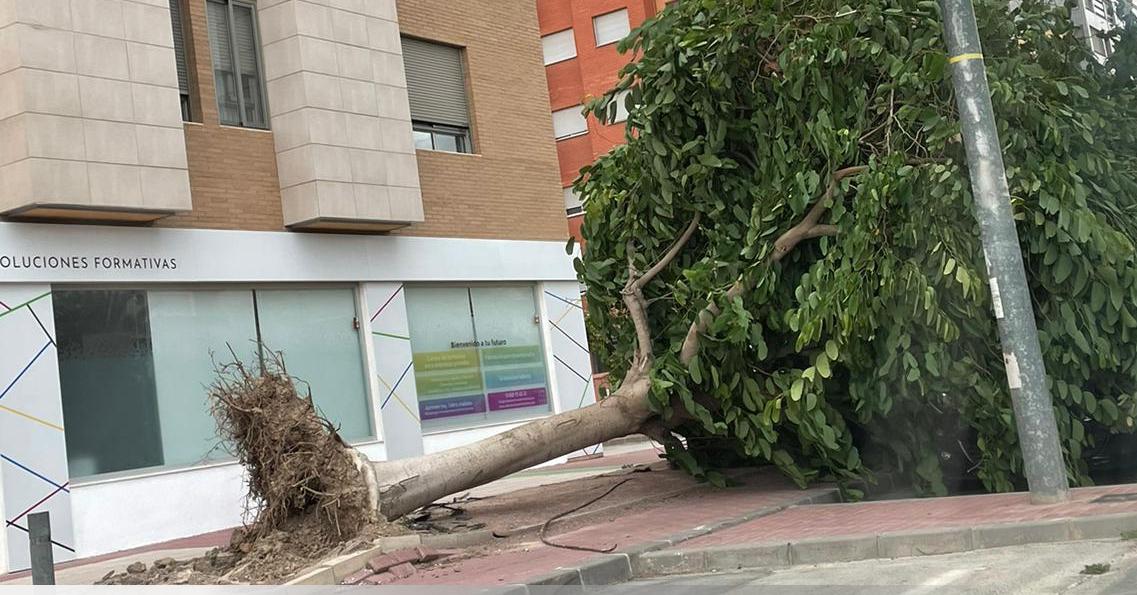 La DANA deja caer granizo en la Región de Murcia