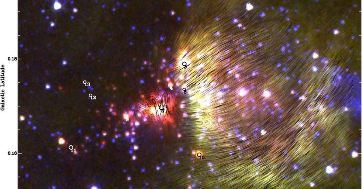 Atrapan la formación de una estrella masiva con campos magnéticos ...