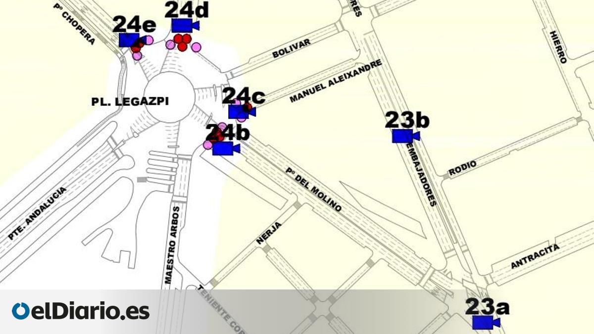 Ubicación de las 257 nuevas cámaras de tráfico en la M-30, interior y ...