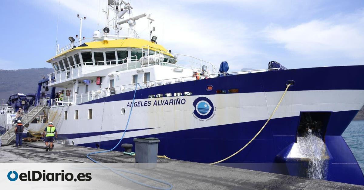 El buque oceanográfico ‘Ángeles Alvariño’ asiste al barco cisterna que ...