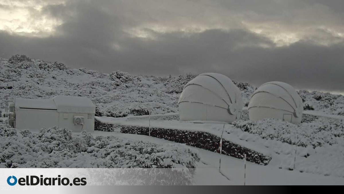 La nieve llega a las cumbres de La Palma