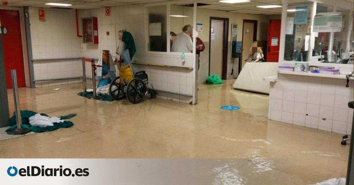 Caos en el hospital La Paz: Urgencias inundadas por el temporal y ...