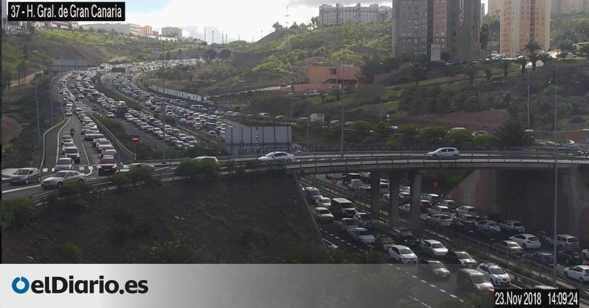 Colapso circulatorio en la Circunvalación de Las Palmas de Gran Canaria