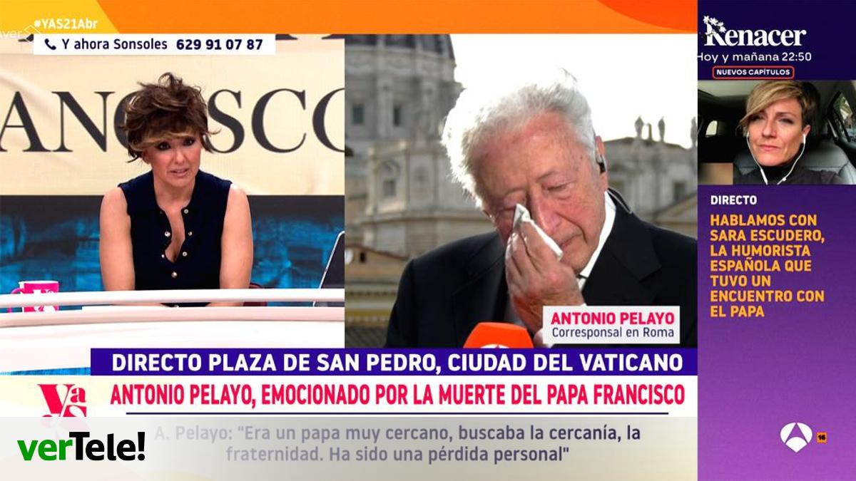 Vídeo: Antonio Pelayo, corresponsal de Antena 3 en Roma, rompe a llorar ...